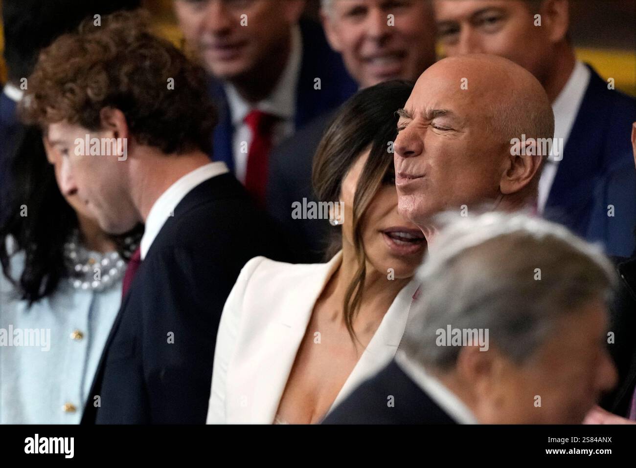 Jeff Bezos attends the 60th Presidential Inauguration in the Rotunda of ...