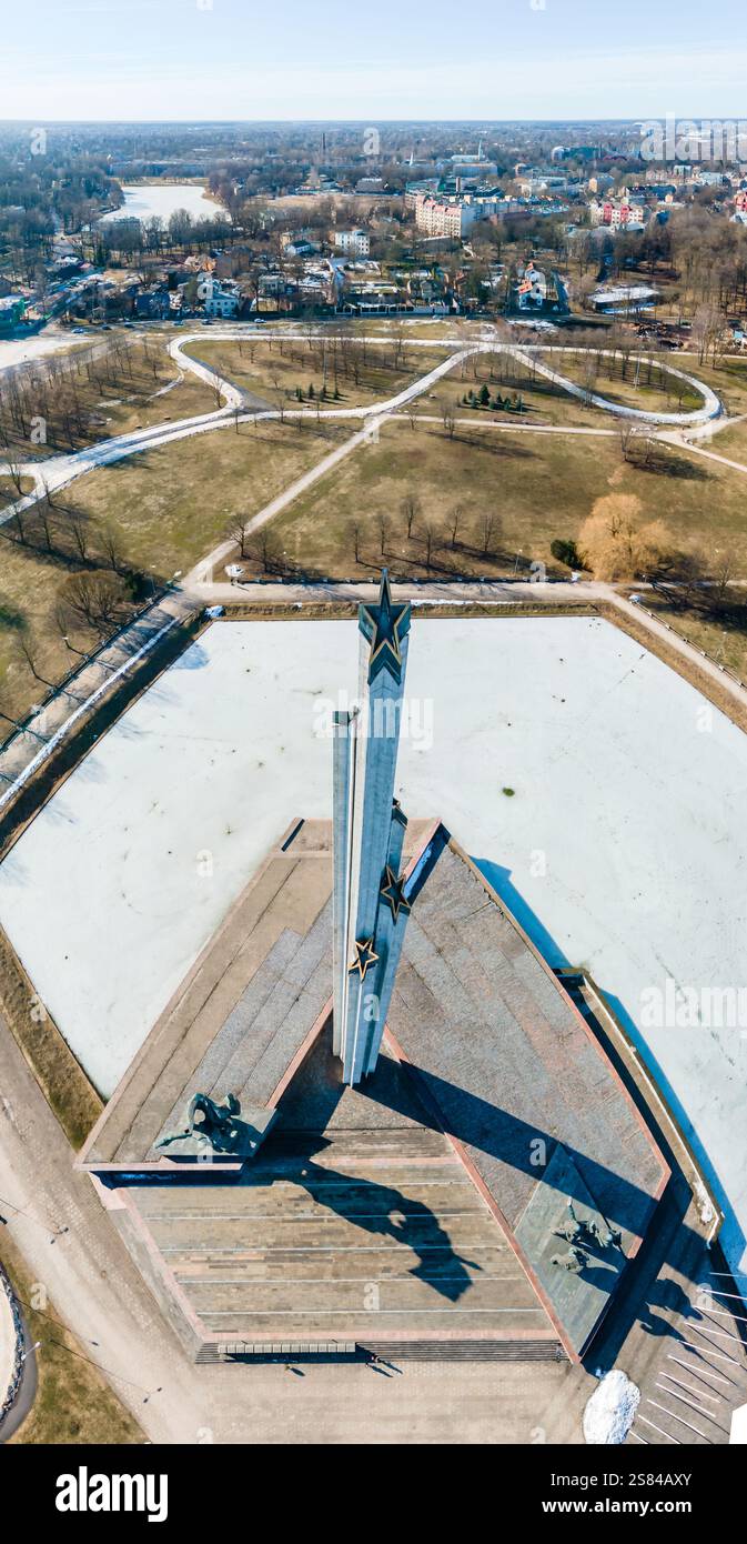 Aerial view riga victory park hi-res stock photography and images - Alamy