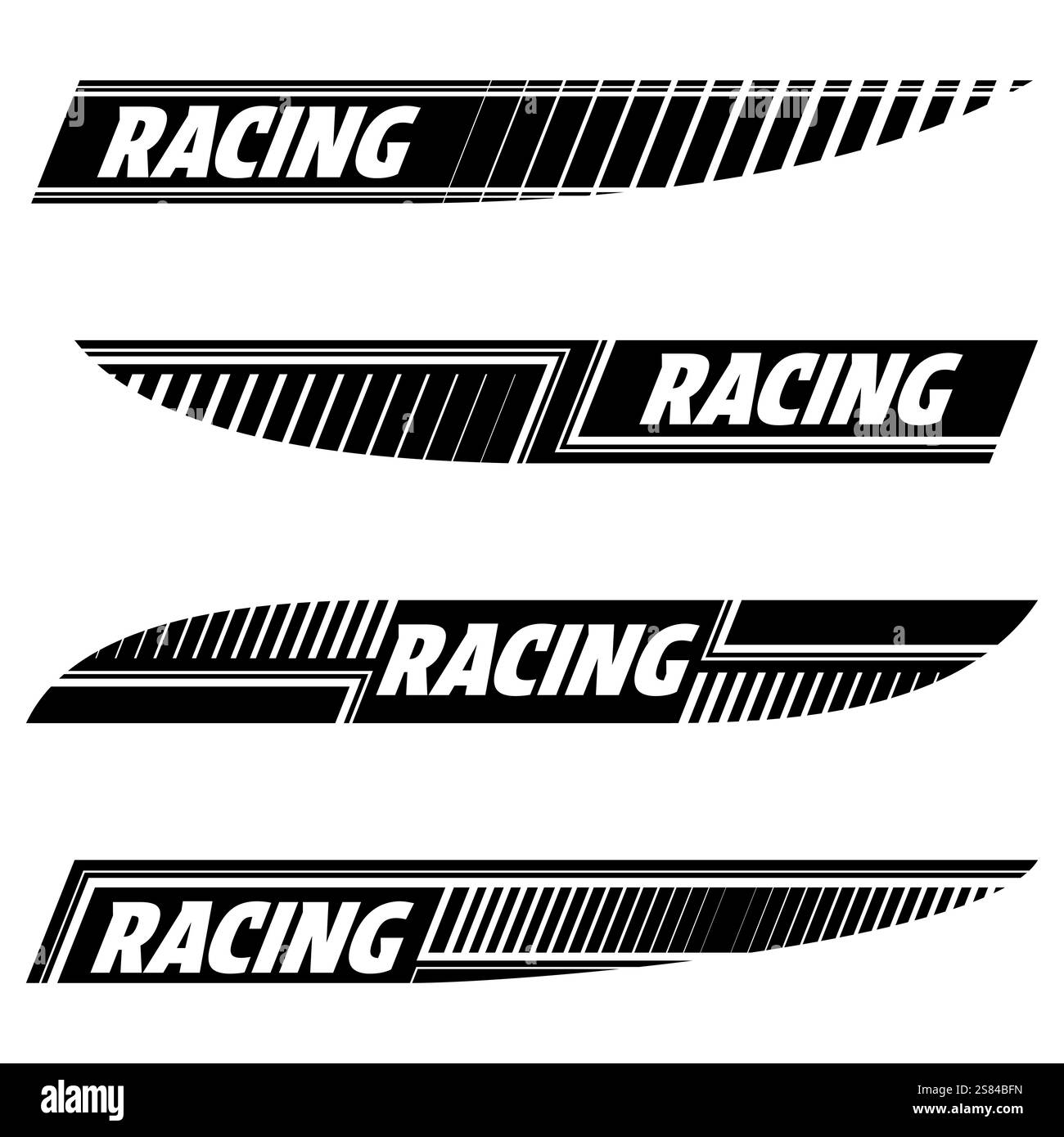 Racing black racing decals set Stock Vector Image & Art - Alamy