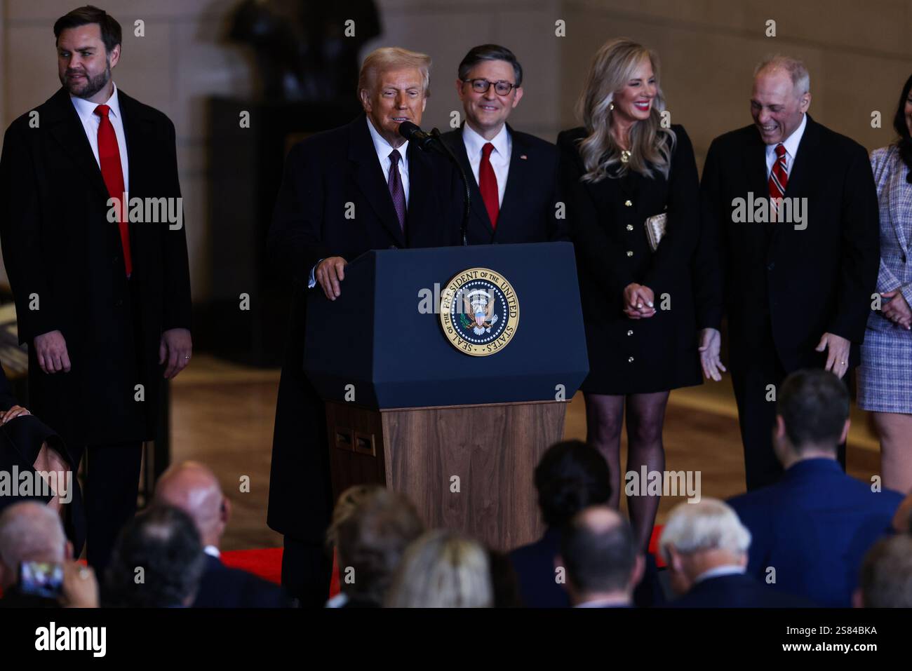 Vice President JD Vance, President Donald Trump, House Speaker Mike ...