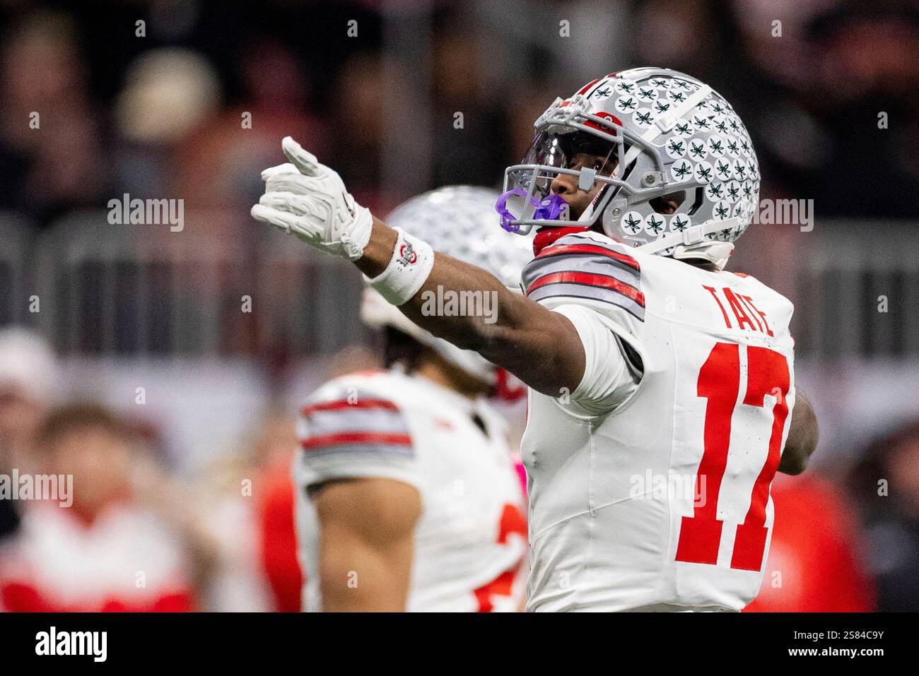 January 20, 2025: Ohio State wide receiver Carnell Tate (17) celebrates ...
