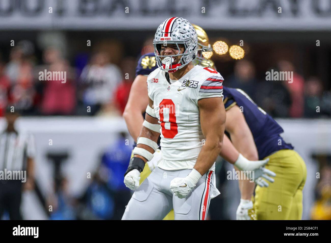 ATLANTA, GA - JANUARY 20: Linebacker Cody Simon #0 of the Ohio State ...