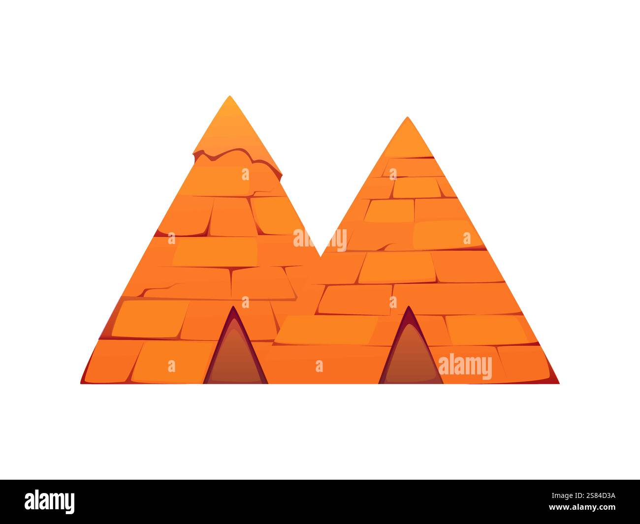 Cartoon Egyptian font pharaoh pyramids M letter. Egyptian mythology ...