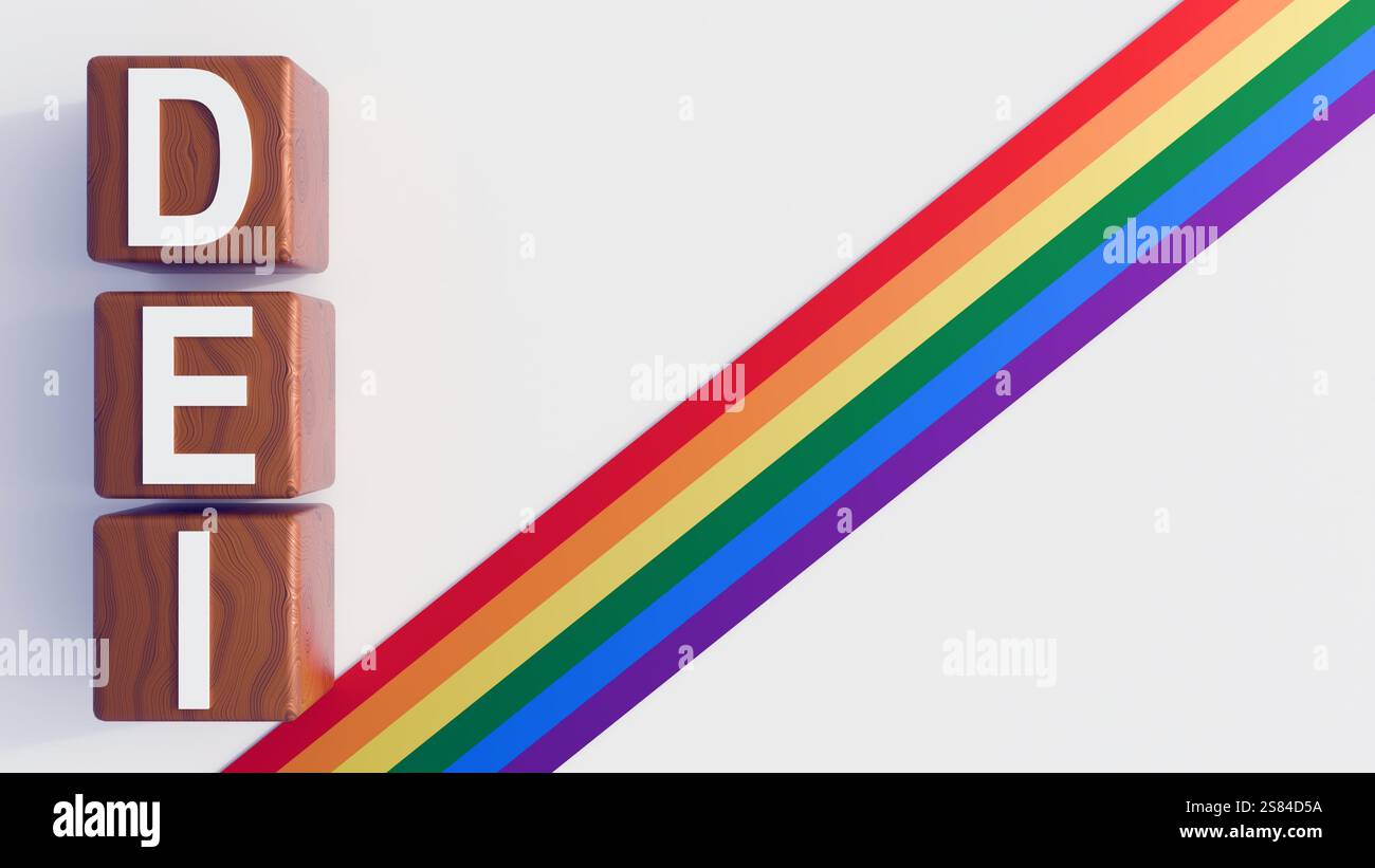 3d rendering of wooden blocks spelling "DEI" (Diversity, Equity, and ...