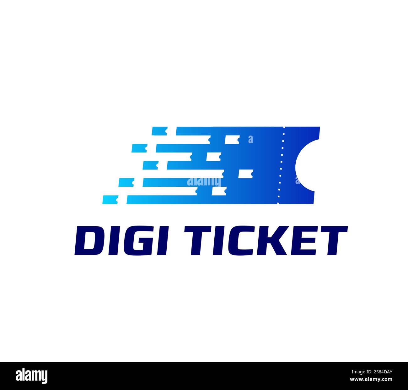 Digital E ticket icon for travel and transport communication company ...