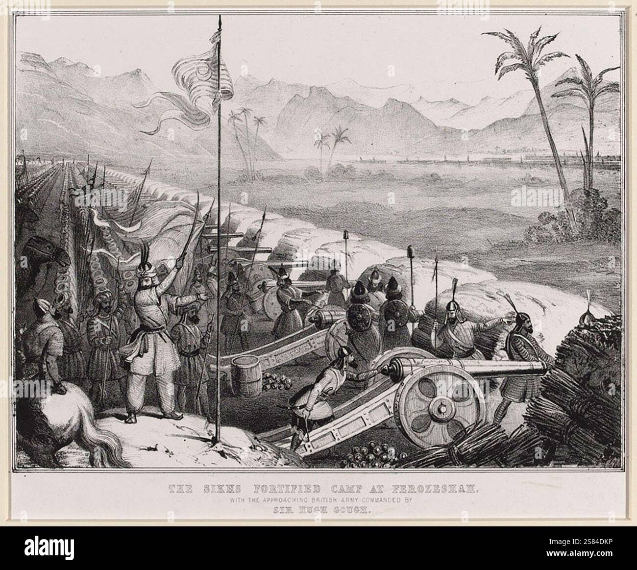 The Sikh fortified positions at The Battle of Ferozeshah. The Battle of ...