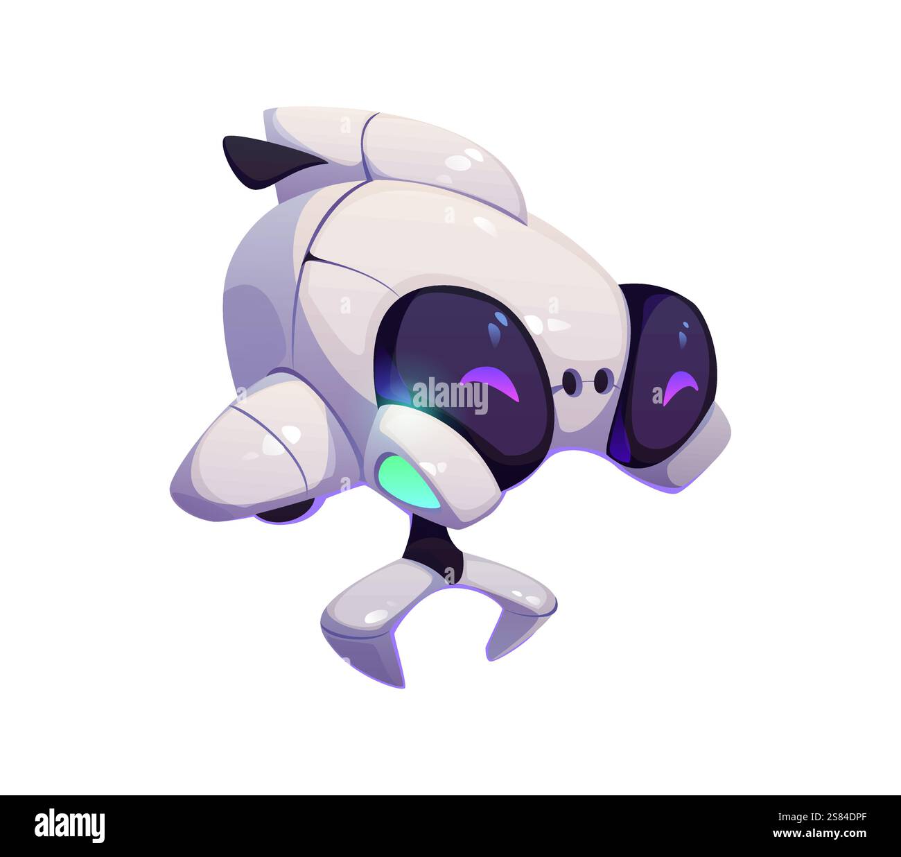 Cartoon underwater robot mascot, drone or bathyscaphe submarine, vector bot. Futuristic ...