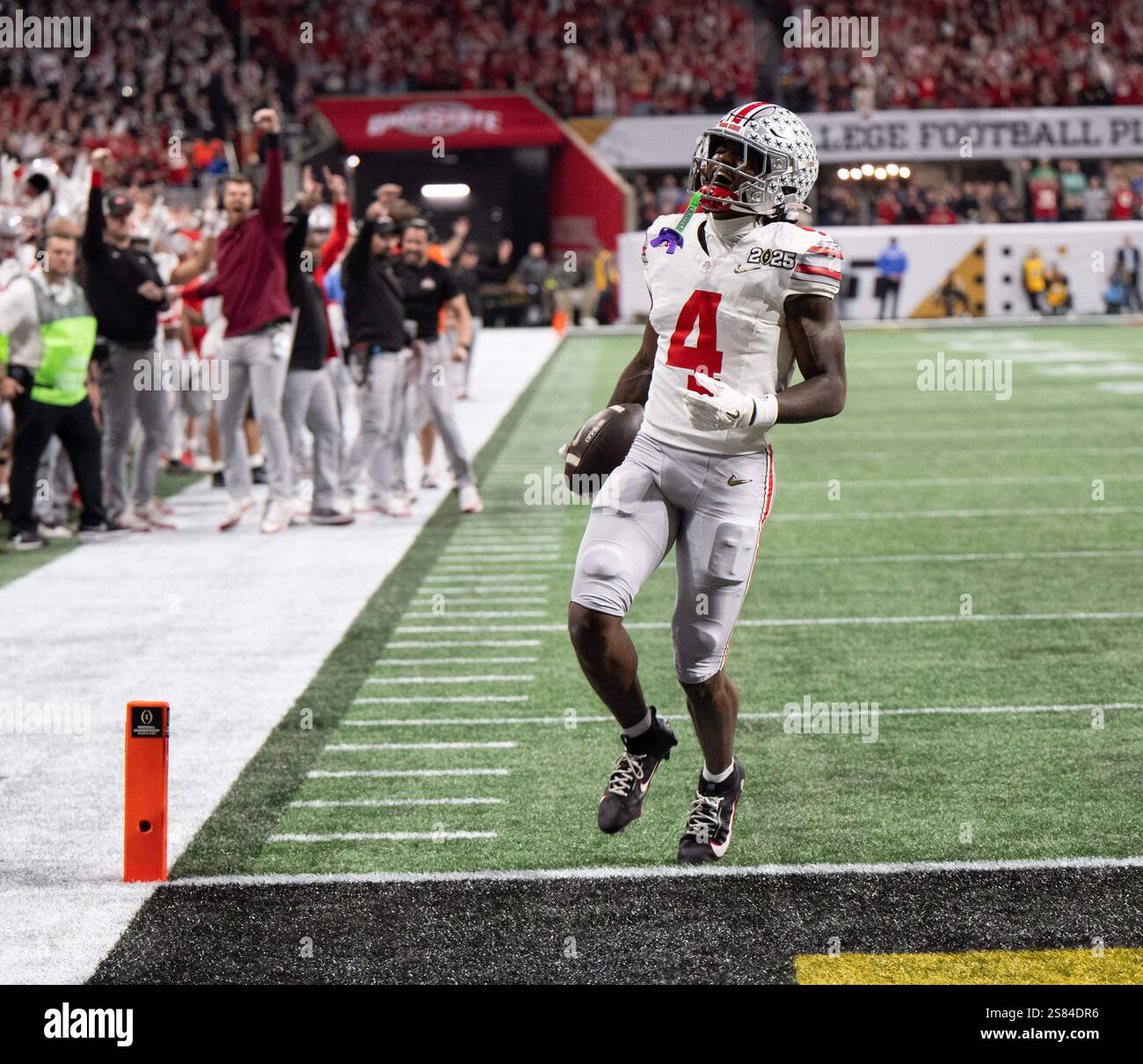 Atlanta, Georgia, U.S.A. 20th Jan, 2025. Ohio State player #4 WR ...