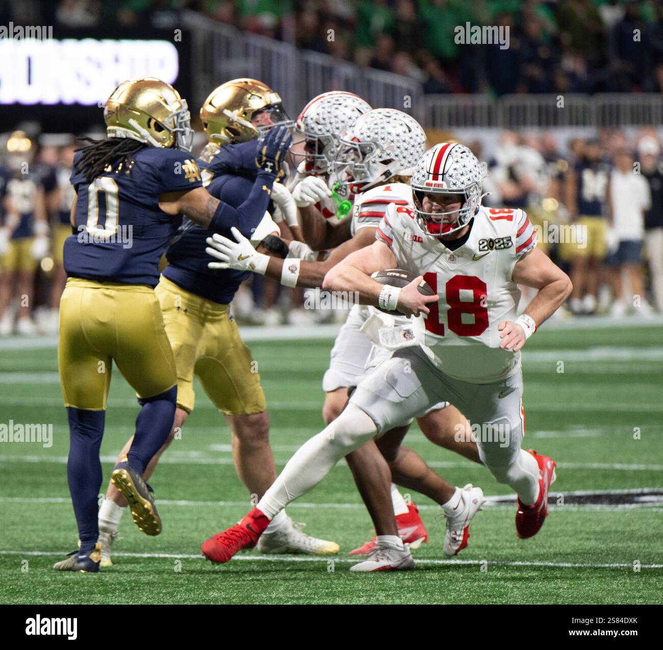 Atlanta, Georgia, U.S.A. 20th Jan, 2025. Ohio State player #18 QB WILL ...