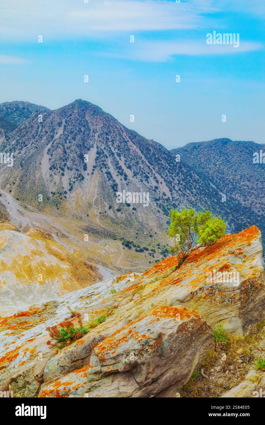 Nisyros volcano view, Nisyros Island, Dodecanese Islands, Greece Stock ...