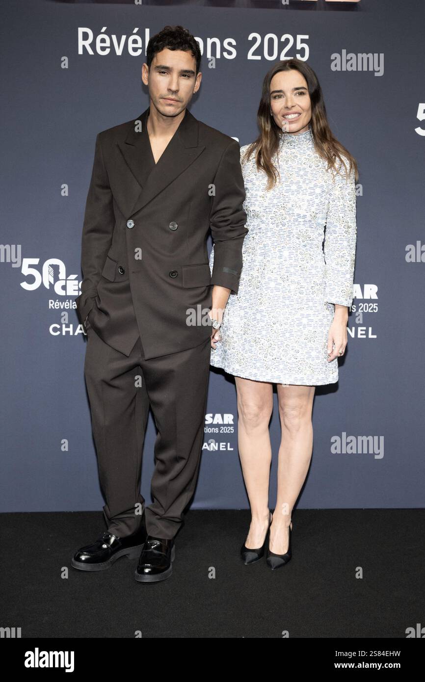 Paris, France. 20th Jan, 2025. Adam Bessa and Elodie Bouchez attend the "Cesar - Revelations ...
