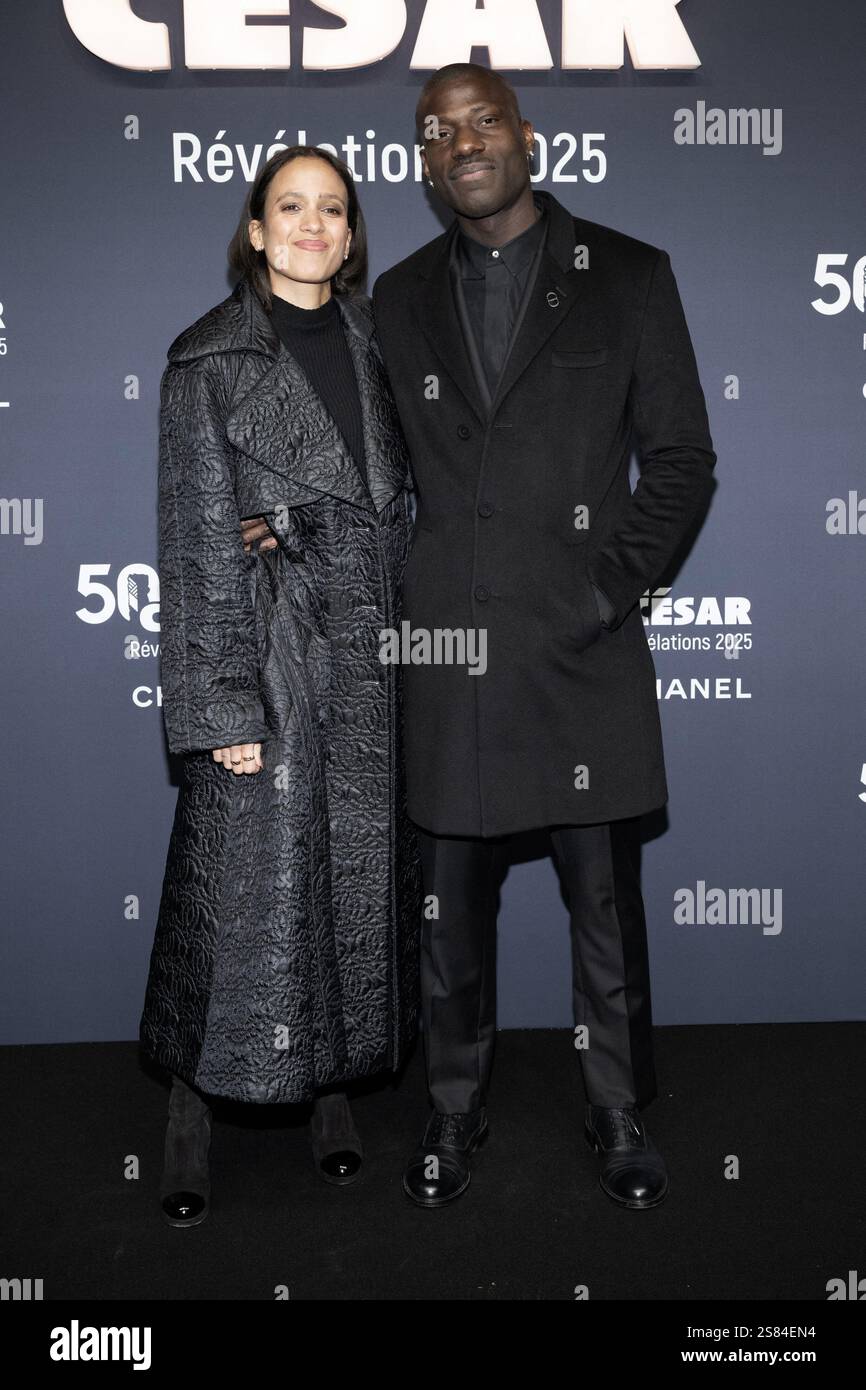 Paris, France. 20th Jan, 2025. Mati Diop and Erwan Fale attend the ...