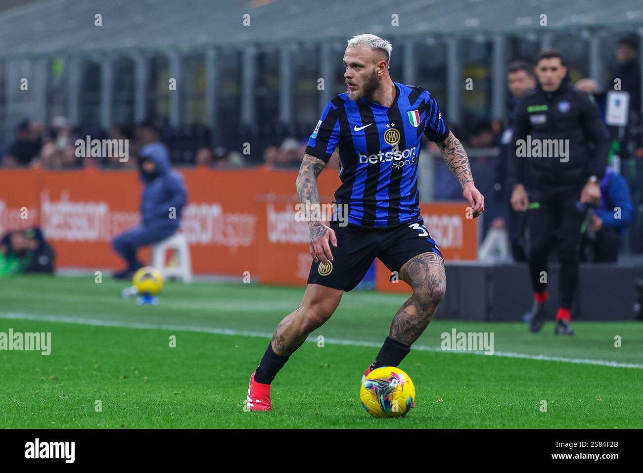 Milan, Italy. 19th Jan, 2025. Federico Dimarco of FC Internazionale seen in action during Serie ...