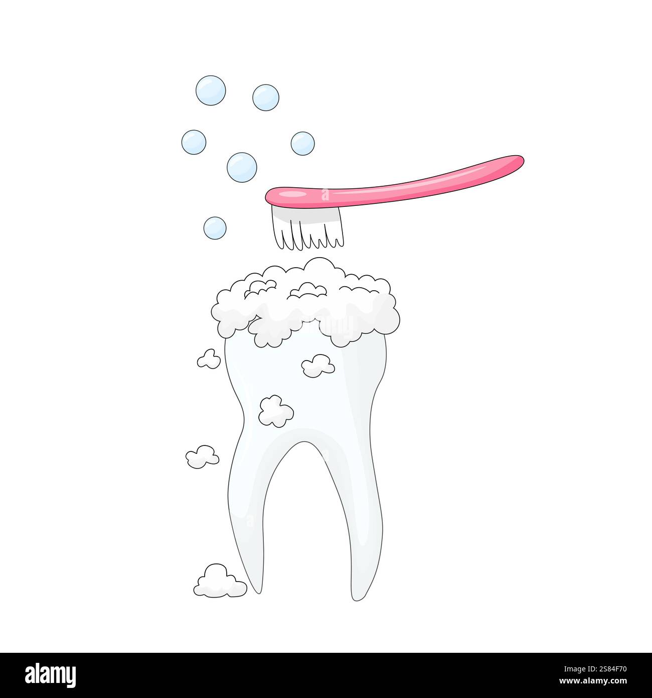 white background, personal hygiene procedure for cleaning the surface ...
