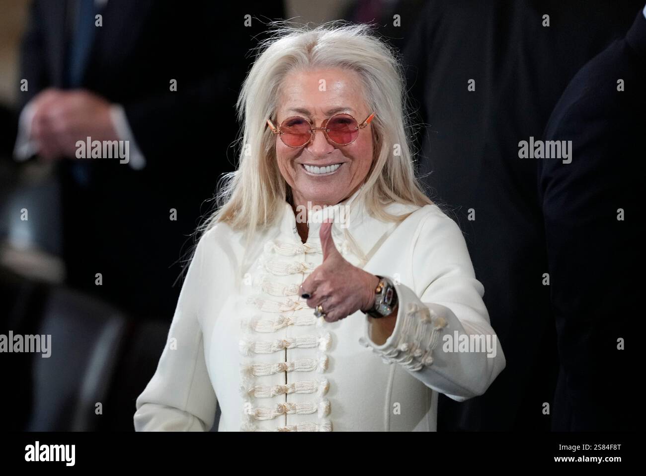 Miriam Adelson arrives for the 60th Presidential Inauguration in the ...