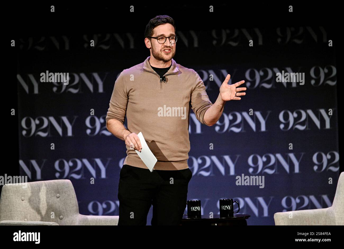 Moderator Josh Horowitz on stage before discussing the Apple TV+ series ...