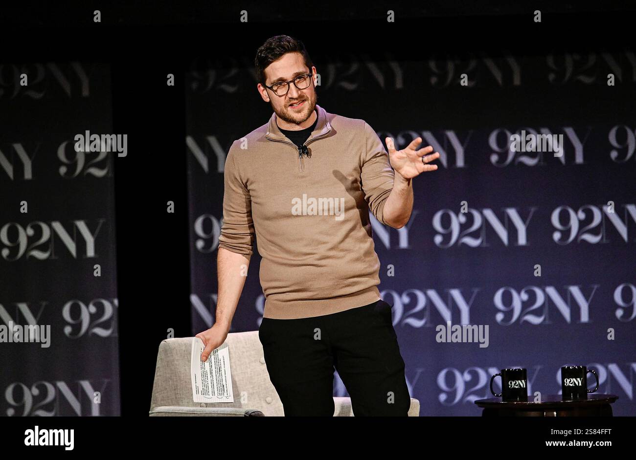 Moderator Josh Horowitz on stage before discussing the Apple TV+ series ...