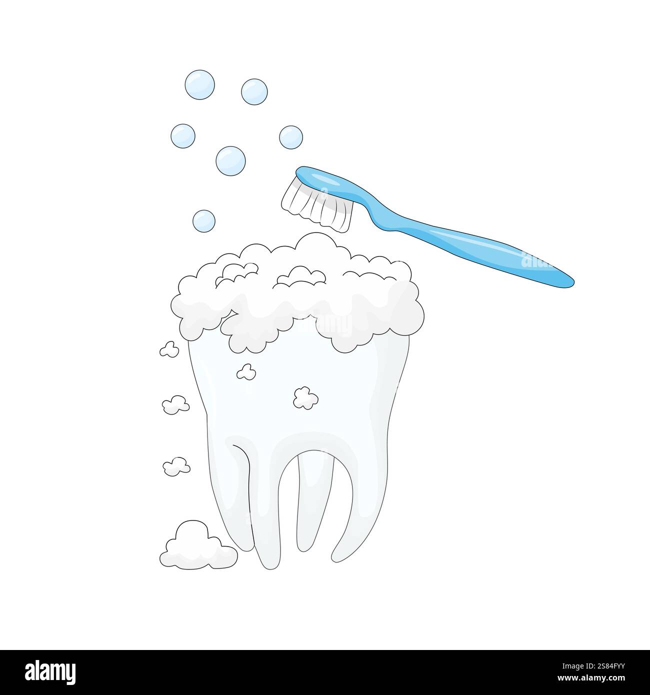 white background, personal hygiene procedure for cleaning the surface ...