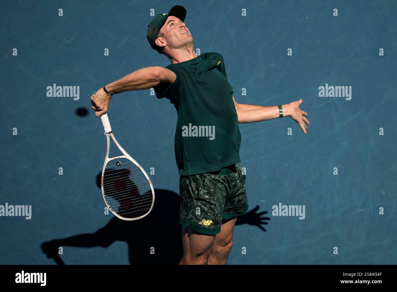 Tommy Paul of the U.S. serves to Alexander Zverev of Germany during ...