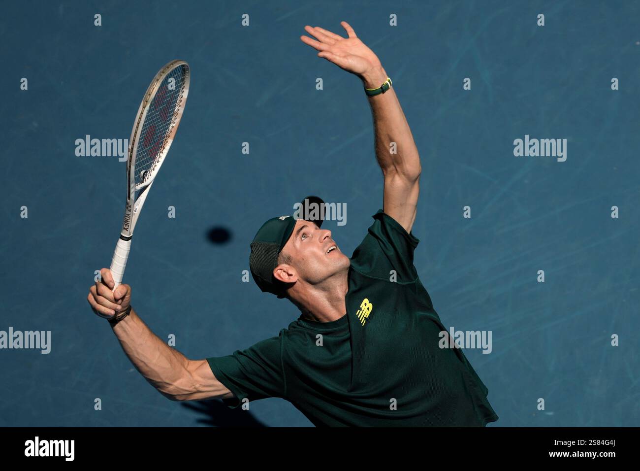 Tommy Paul of the U.S. serves to Alexander Zverev of Germany during ...