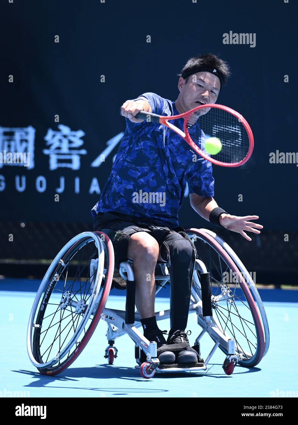 Melbourne, Australia. 21st Jan, 2025. Takuya Miki of Japan during his round one Wheelchair ...