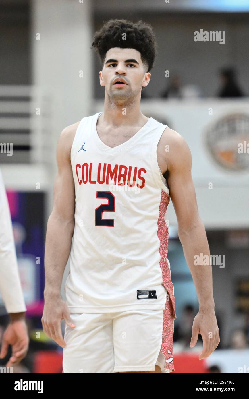 SPRINGFIELD, MA - JANUARY 20: Cayden Boozer of Christopher Columbus (2 ...