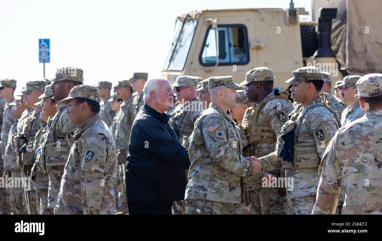 Pacific Palisades, California, USA. 16th Jan, 2025. U.S. Army National ...