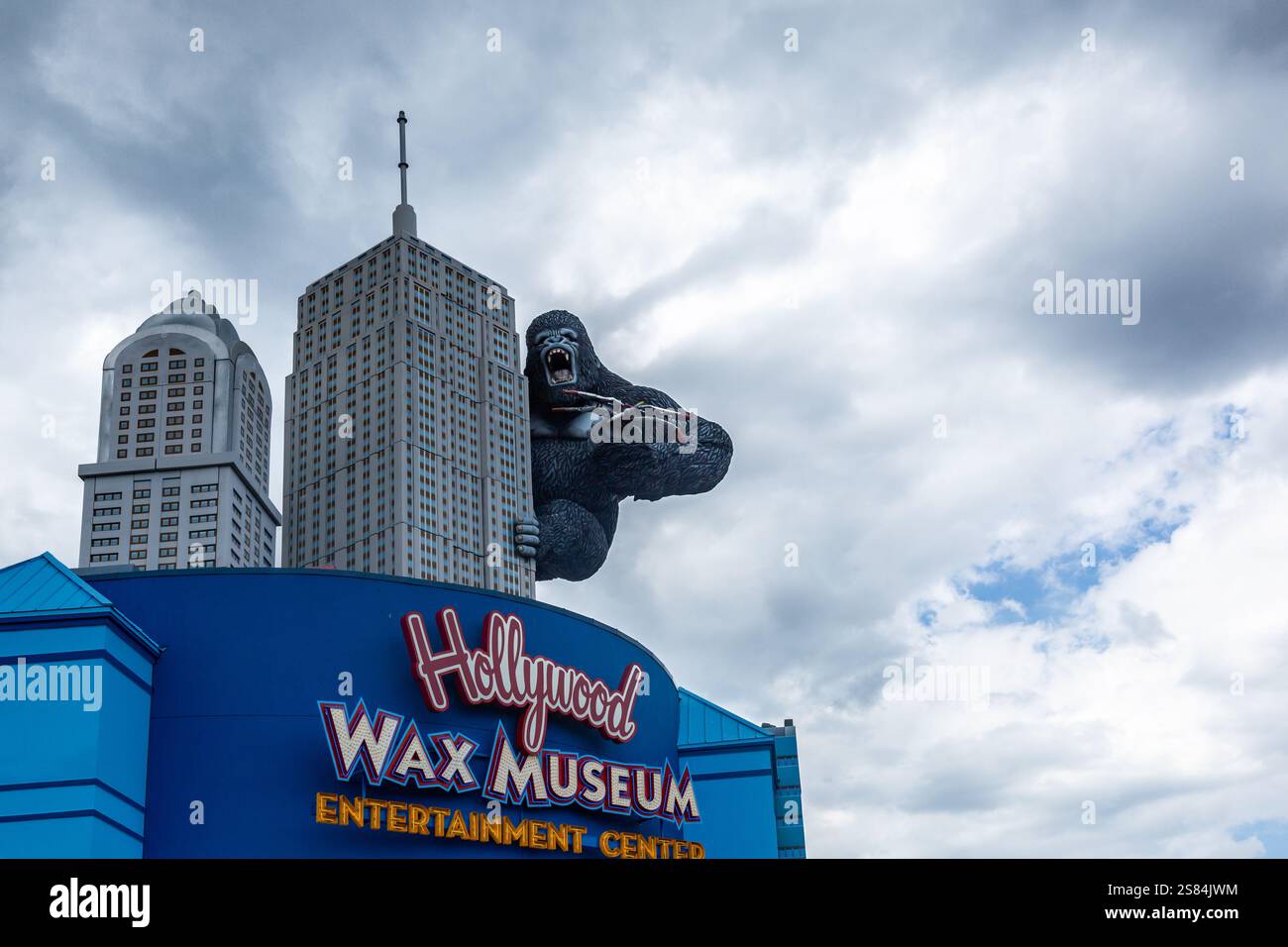 King Kong climbs the skyscraper at the Hollywood Wax Museum in Myrtle ...