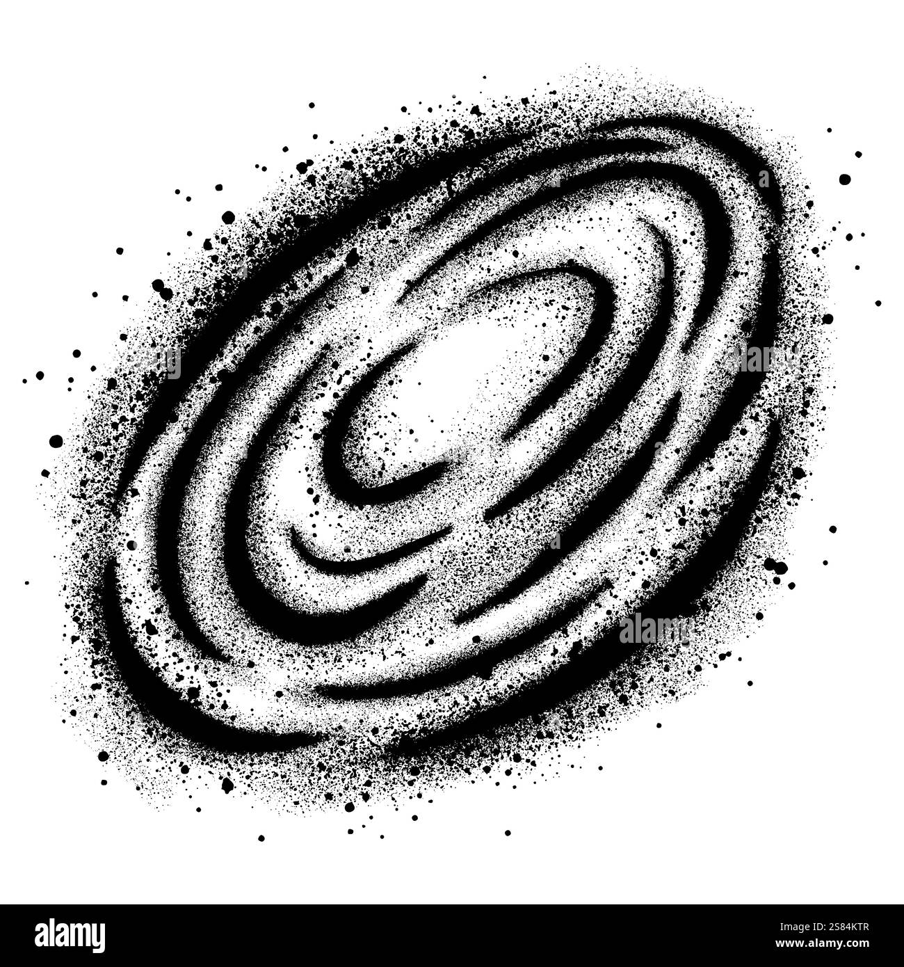 Space landscape background in graffiti style isolated with a white ...