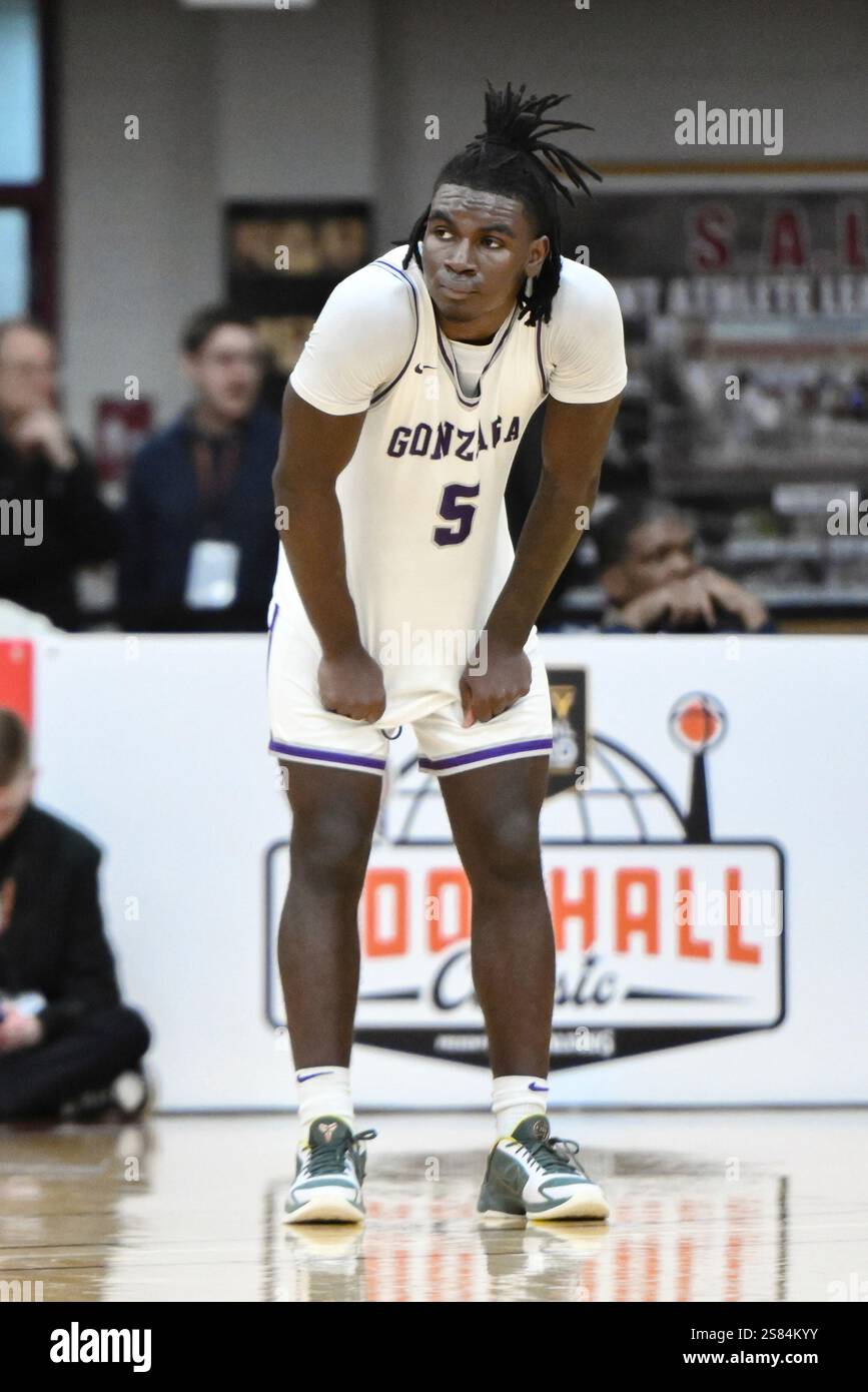 SPRINGFIELD, MA - JANUARY 20: Nykolas Lewis of Gonzaga College (5 ...