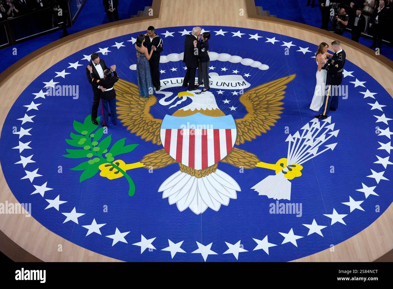 Vice President JD Vance, from left, Usha Vance, President Donald Trump ...