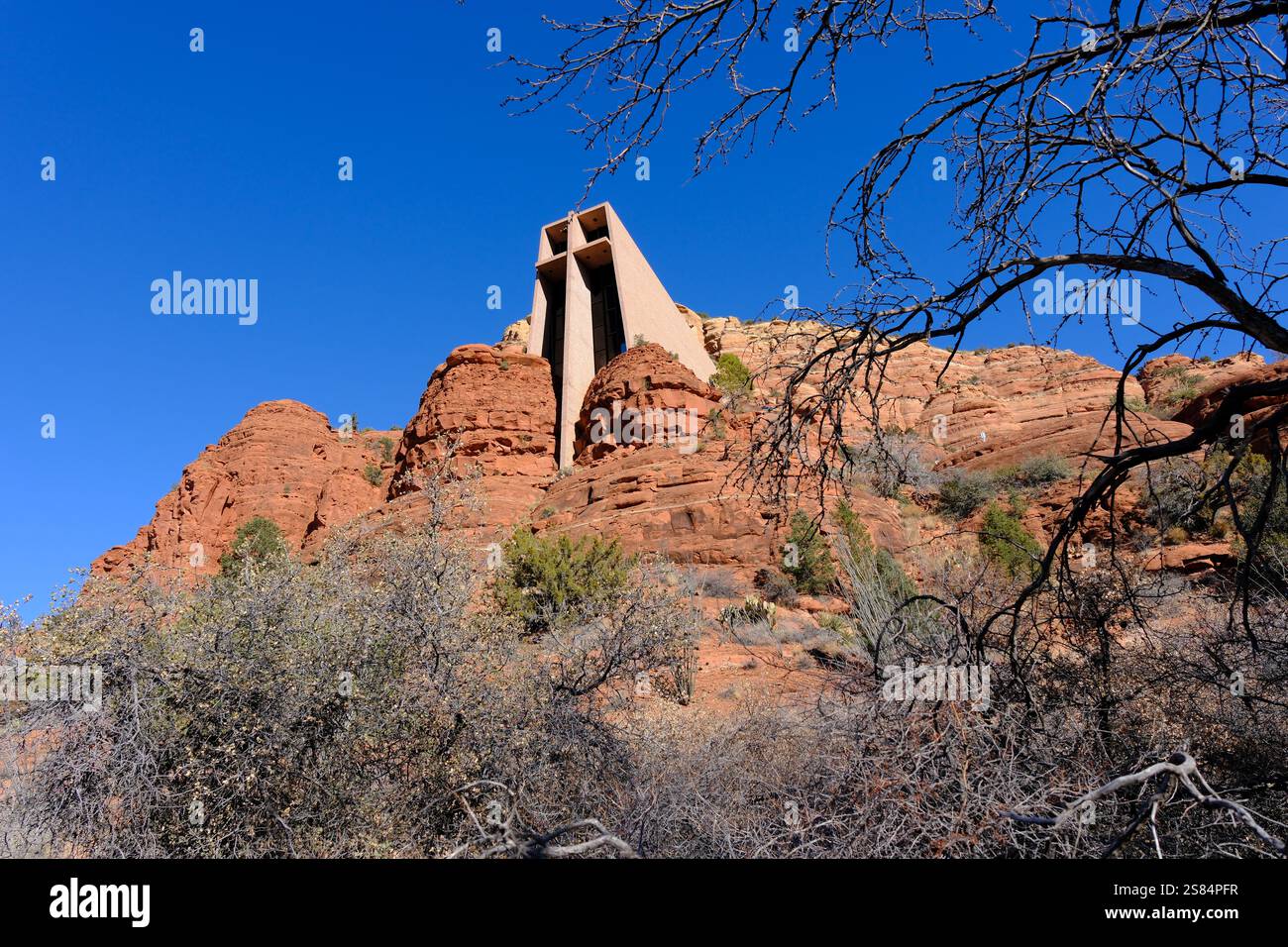 Sedona, AZ, USA - 20 Jan 2025 - Chapel of the Holy Cross church in ...