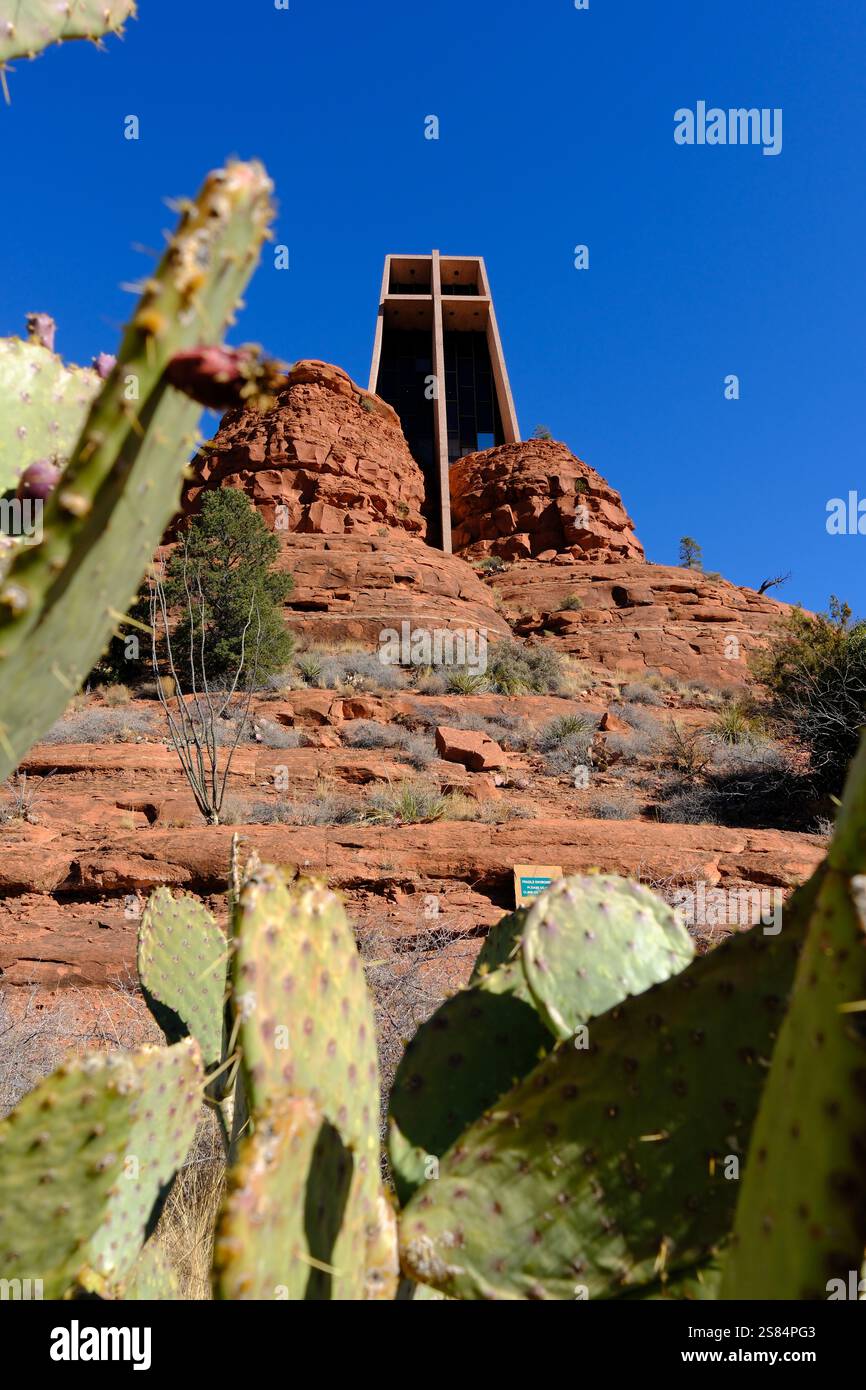 Sedona, AZ, USA - 20 Jan 2025 - Chapel of the Holy Cross church in ...