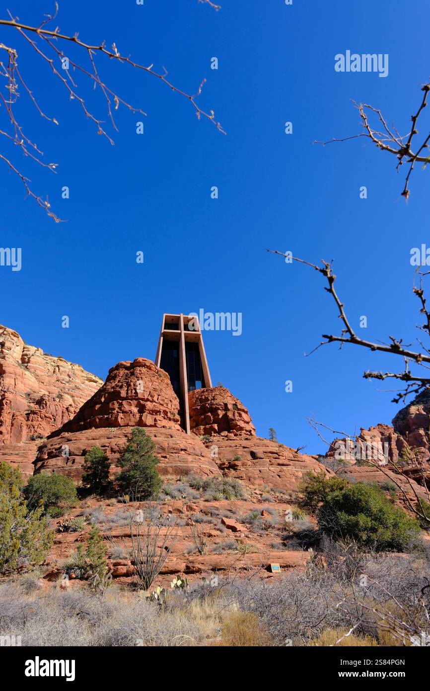 Sedona, AZ, USA - 20 Jan 2025 - Chapel of the Holy Cross church in ...
