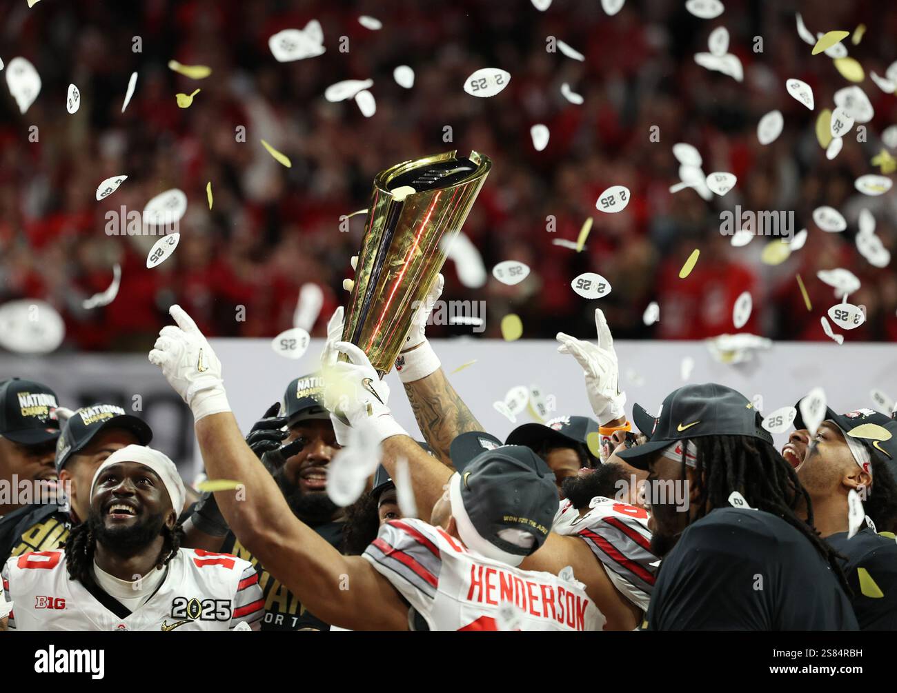 Atlanta, United States. 20th Jan, 2025. Ohio State players and coaches ...