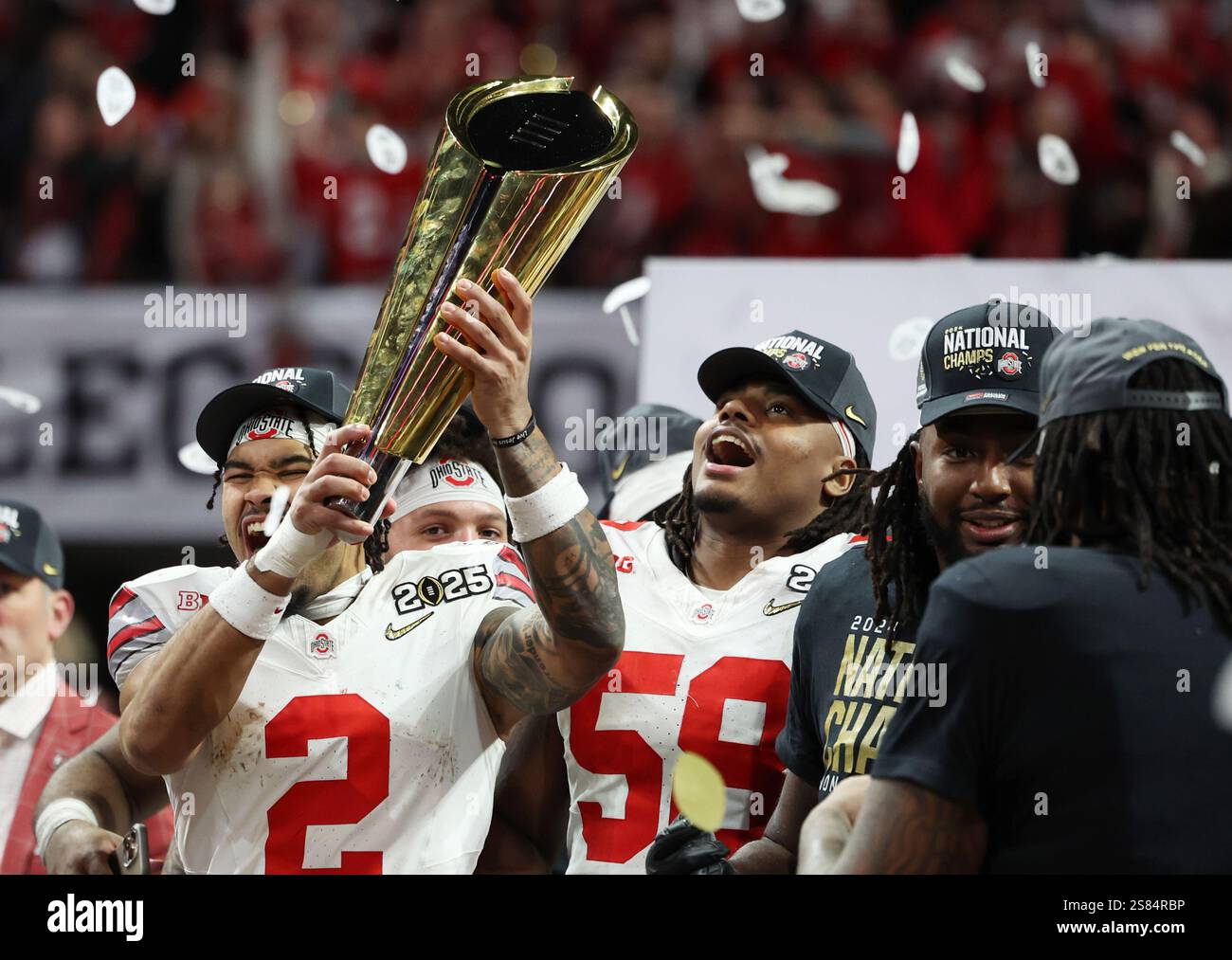 Atlanta, United States. 20th Jan, 2025. Ohio State players and coaches ...
