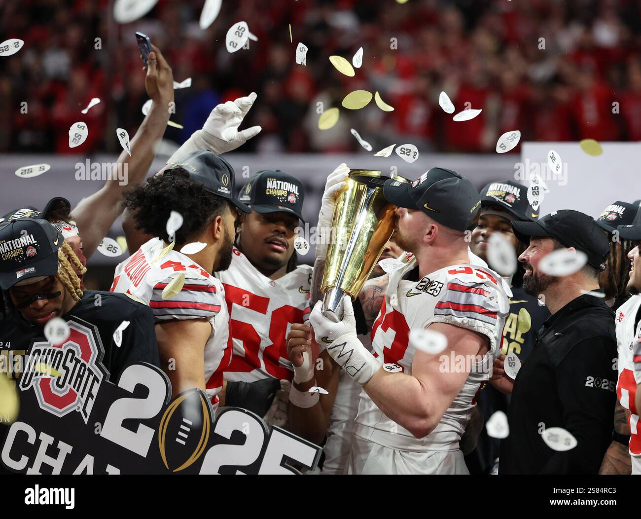 Atlanta, United States. 20th Jan, 2025. Ohio State players and coaches ...