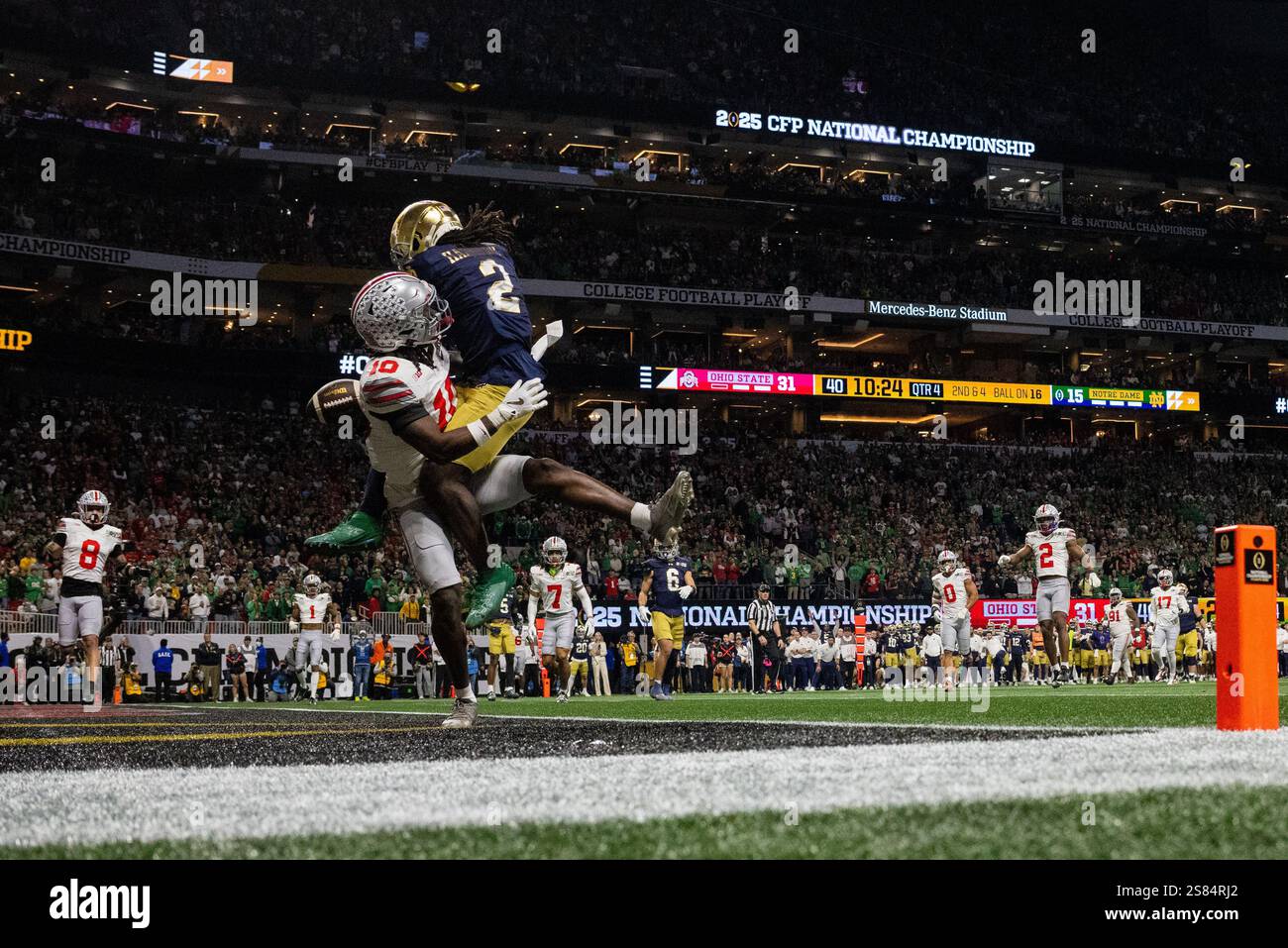 Atlanta, GA, USA. 20th Jan, 2025. Ohio State cornerback Denzel Burke ...