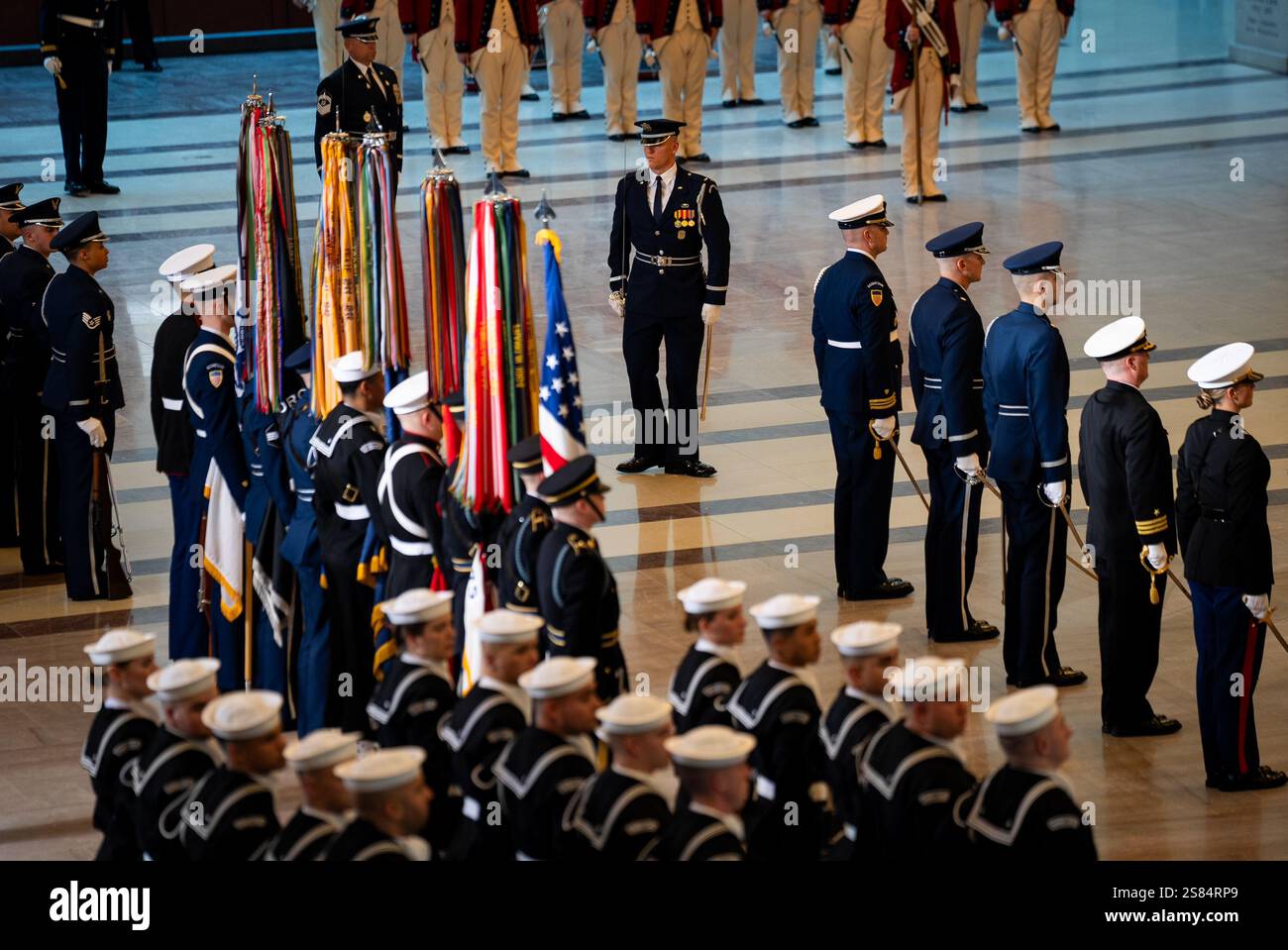 Washington, Dc, USA. 20th Jan, 2025. Members of the military stand as ...