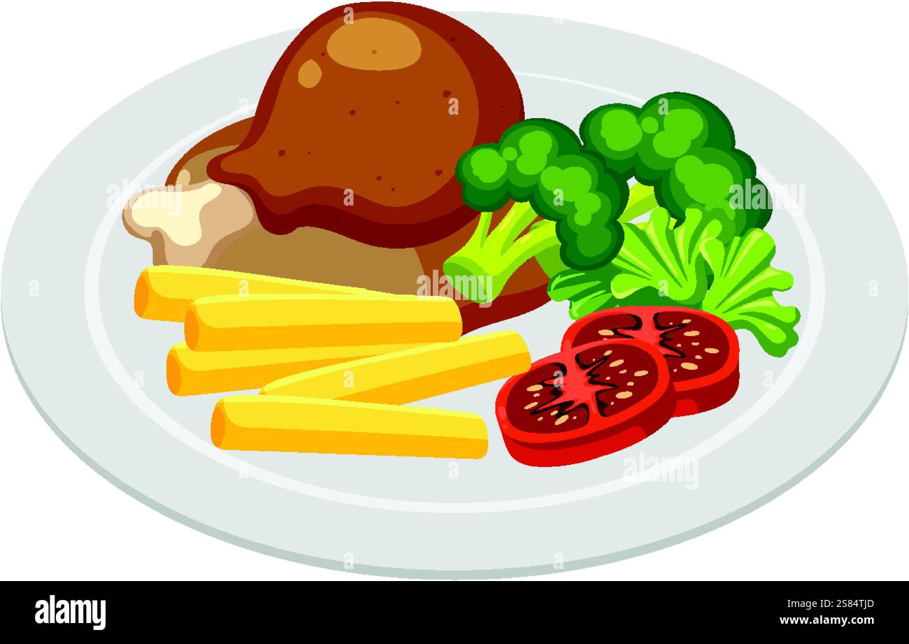 Hearty meal vector vectors hi-res stock photography and images - Alamy