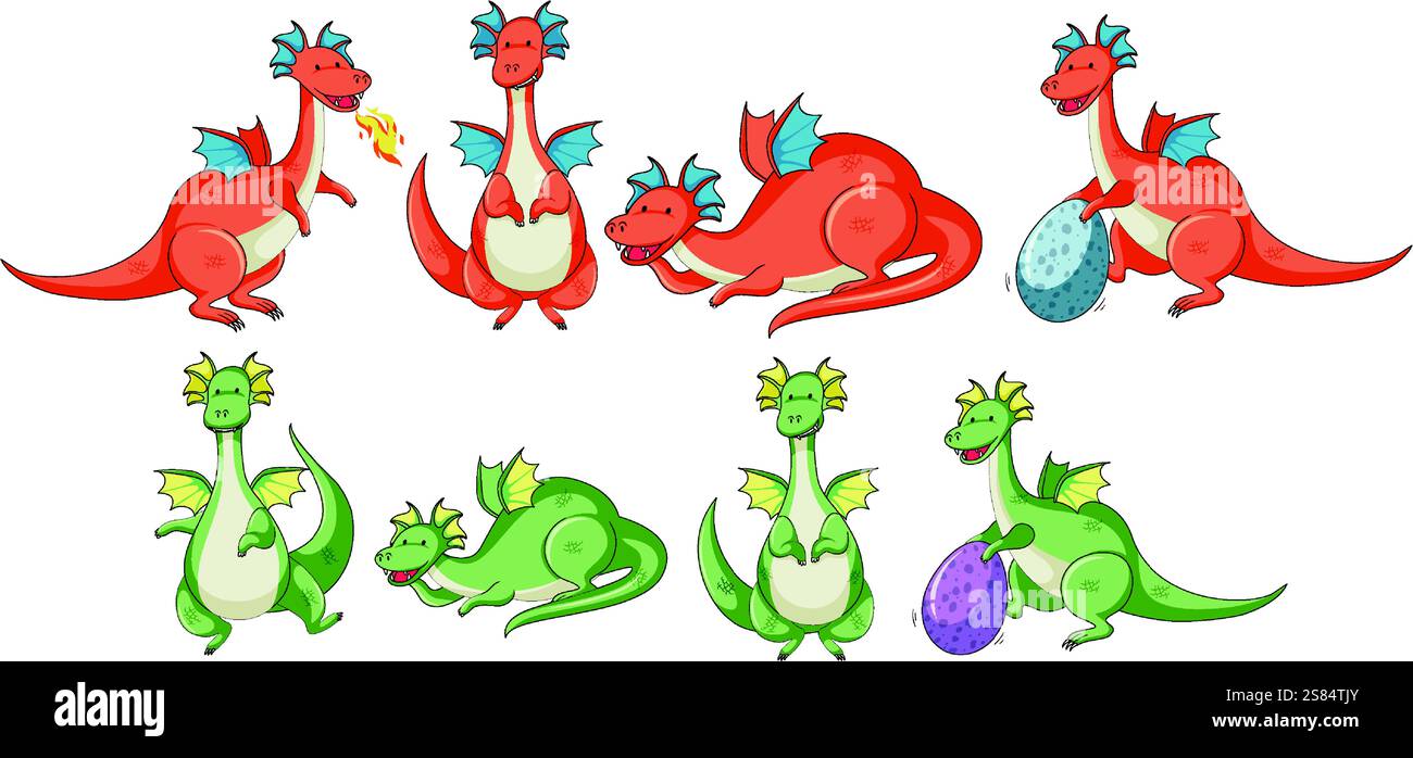 Fire breathing dragons Cut Out Stock Images & Pictures - Alamy