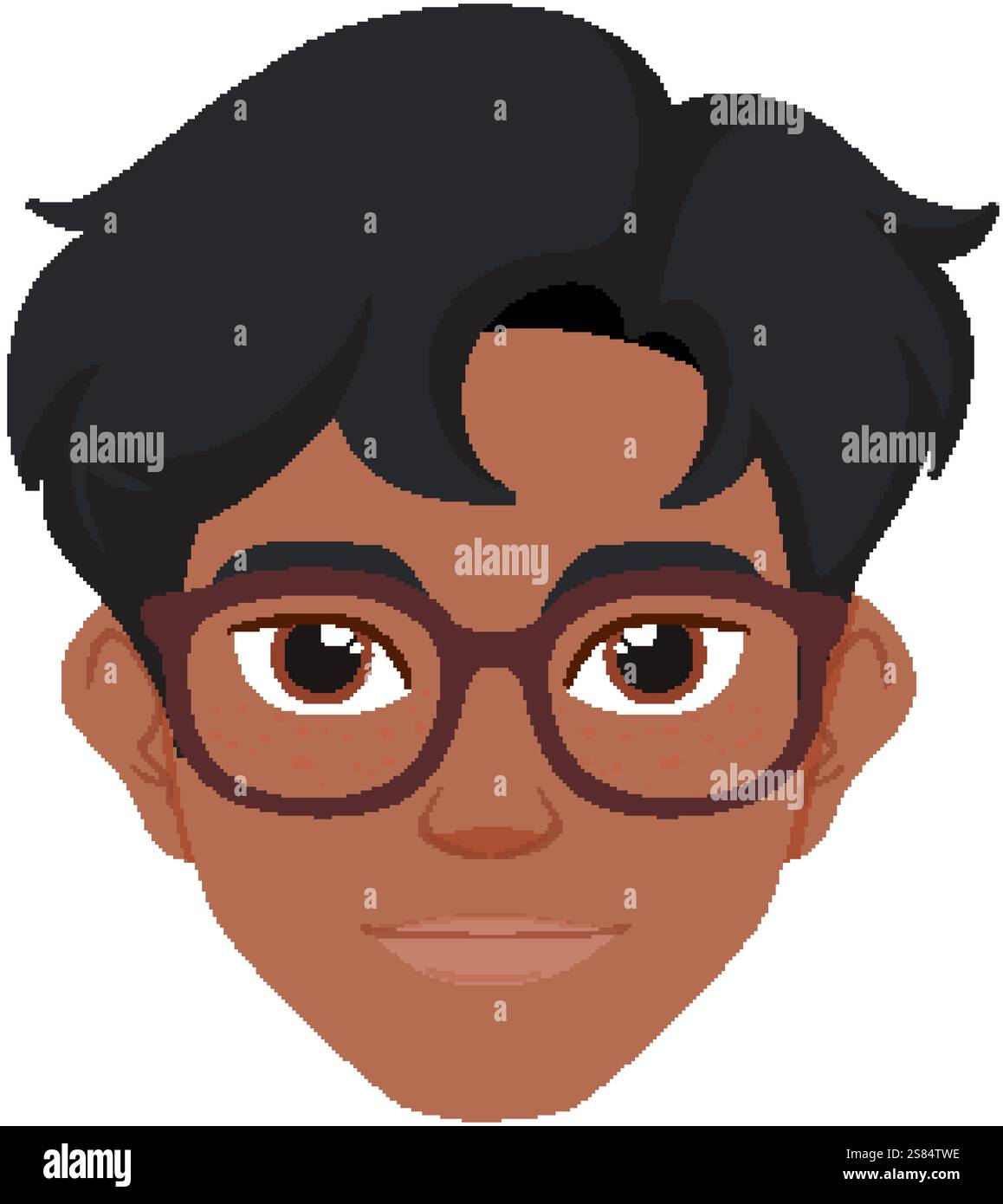 A man wearing glasses, smiling gently Stock Vector Image & Art - Alamy