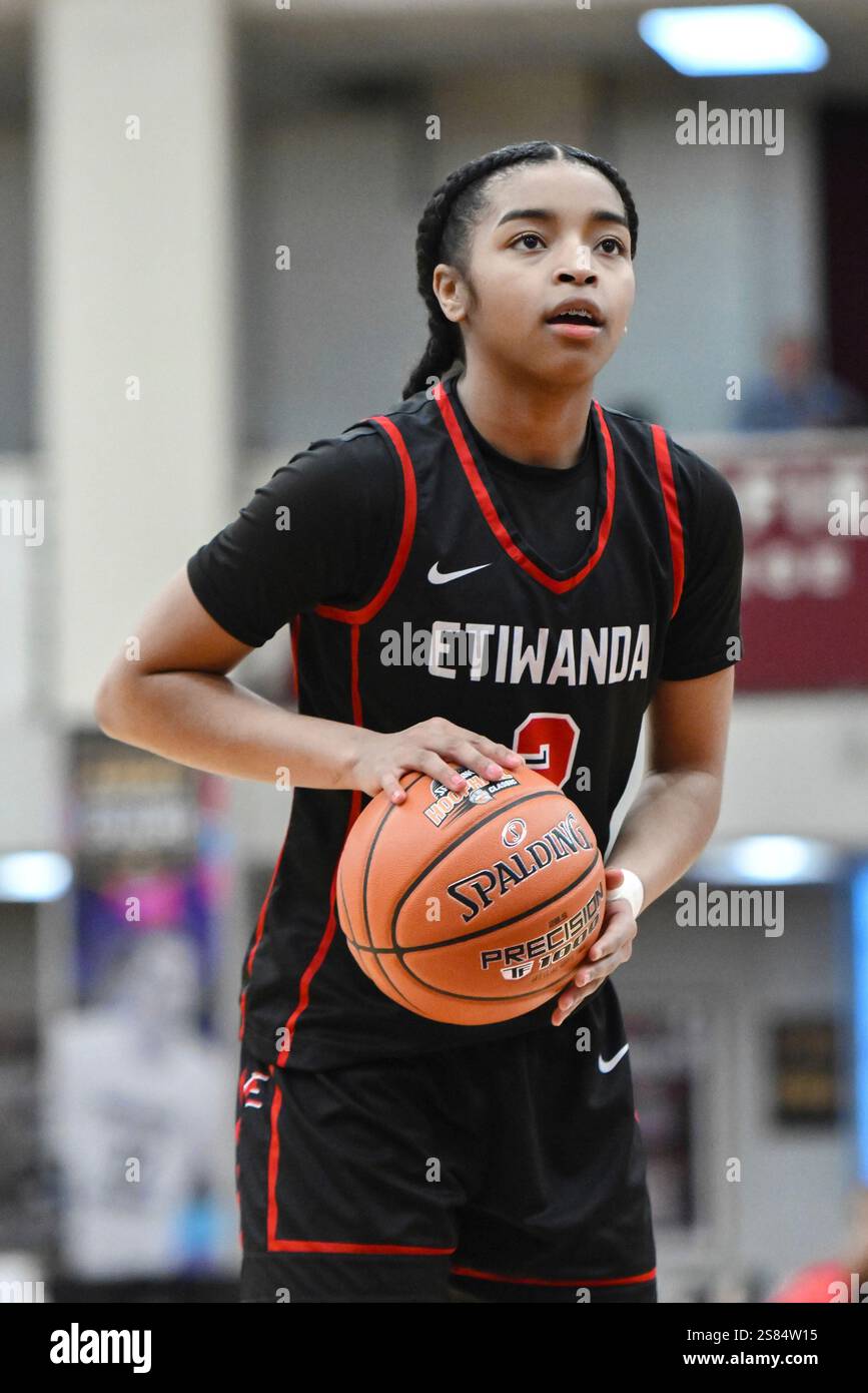 SPRINGFIELD, MA - JANUARY 20: Arynn Finley of Etiwanda (2) during the ...