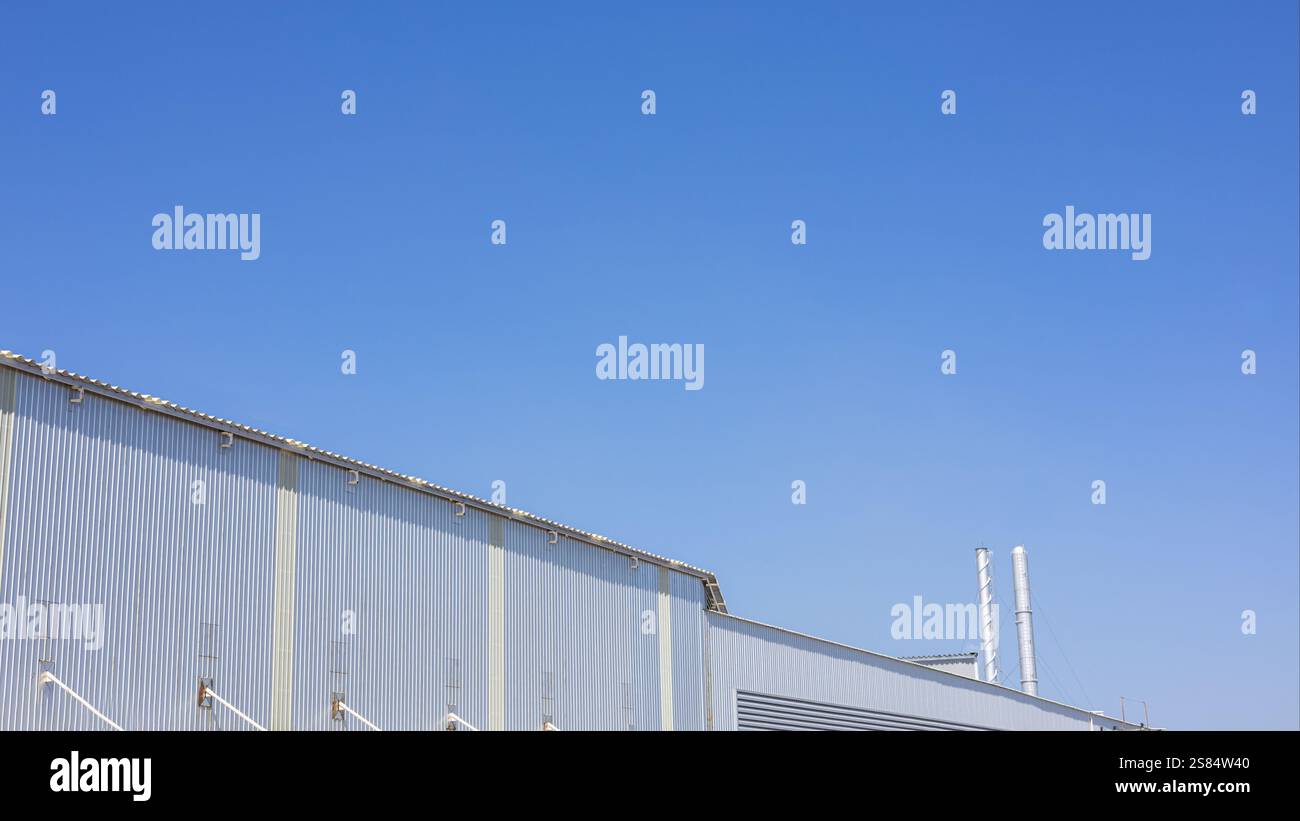 Factory industry, Warehouse Construction in Geometric Modern Design ...