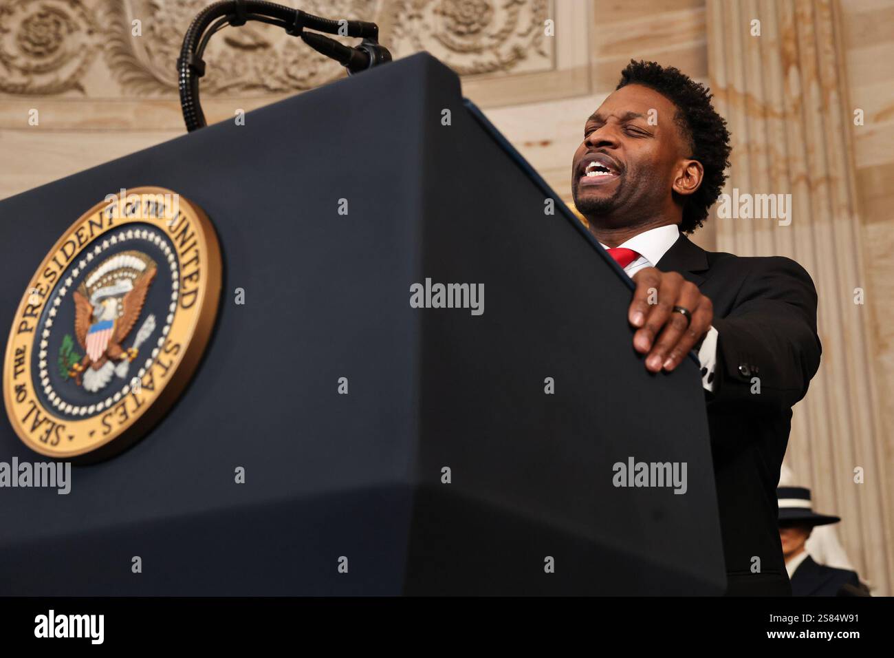 WASHINGTON, DC - JANUARY 20: Rev. Lorenzo Sewell speaks during ...
