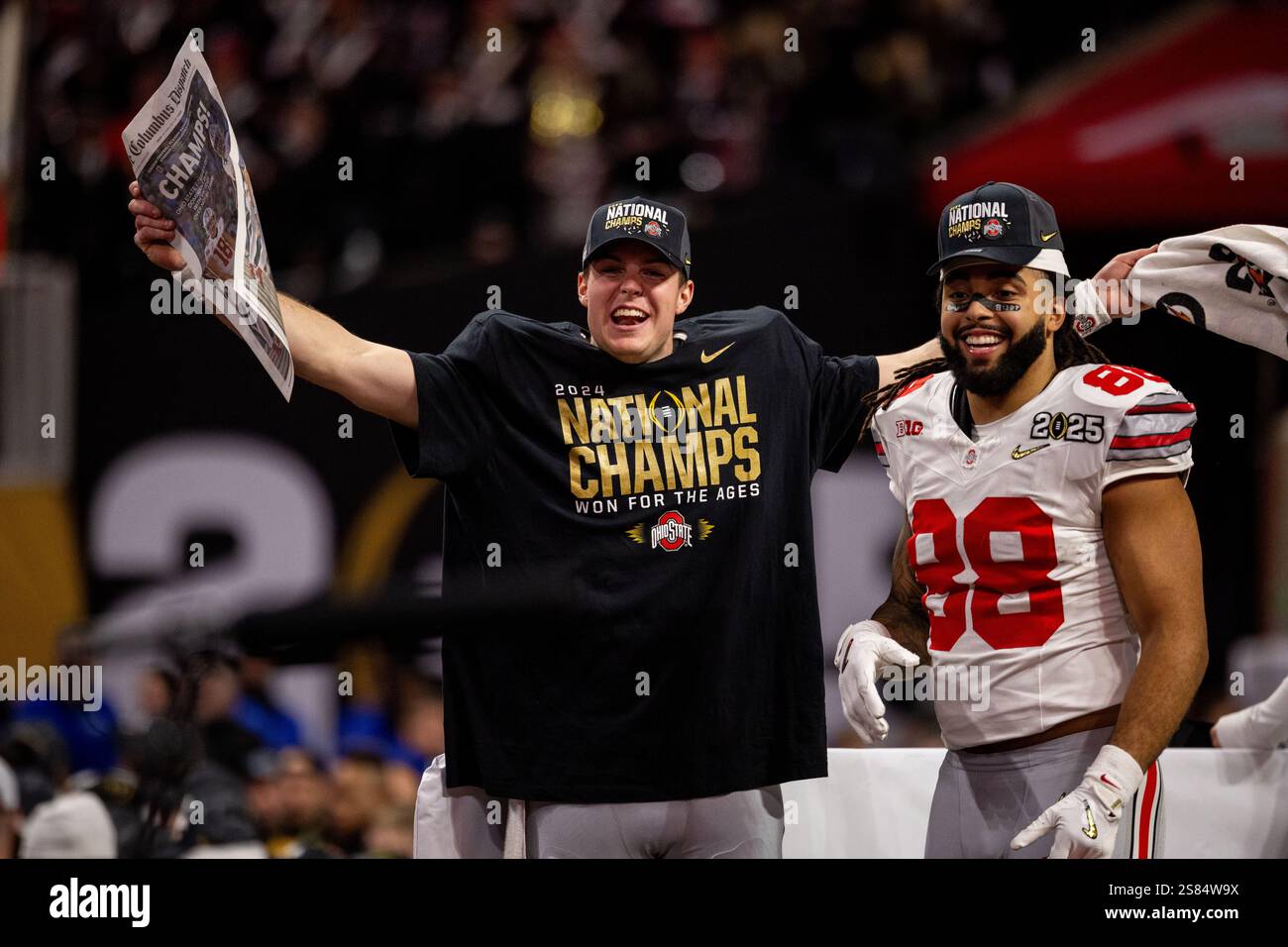 January 20, 2025: Ohio State quarterback Will Howard (18) and tight end ...