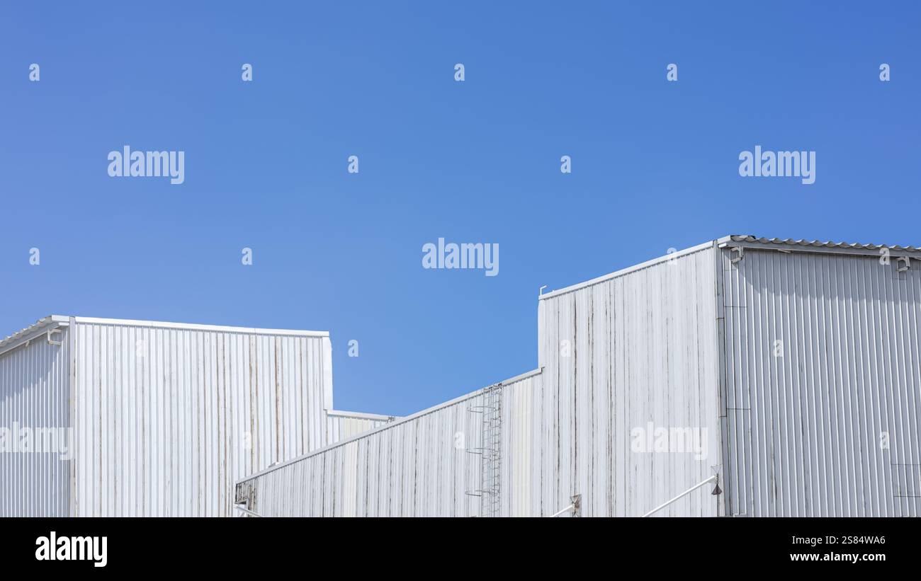 Factory industry, Warehouse Construction in Geometric Modern Design ...