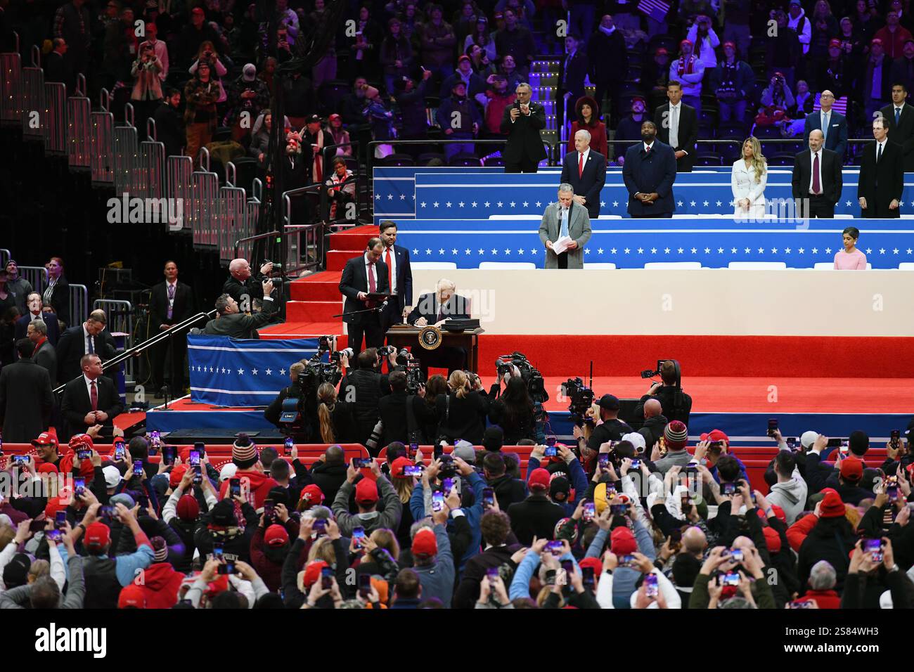 Washington, USA. 20th Jan, 2025. U.S. President Donald Trump signs an ...