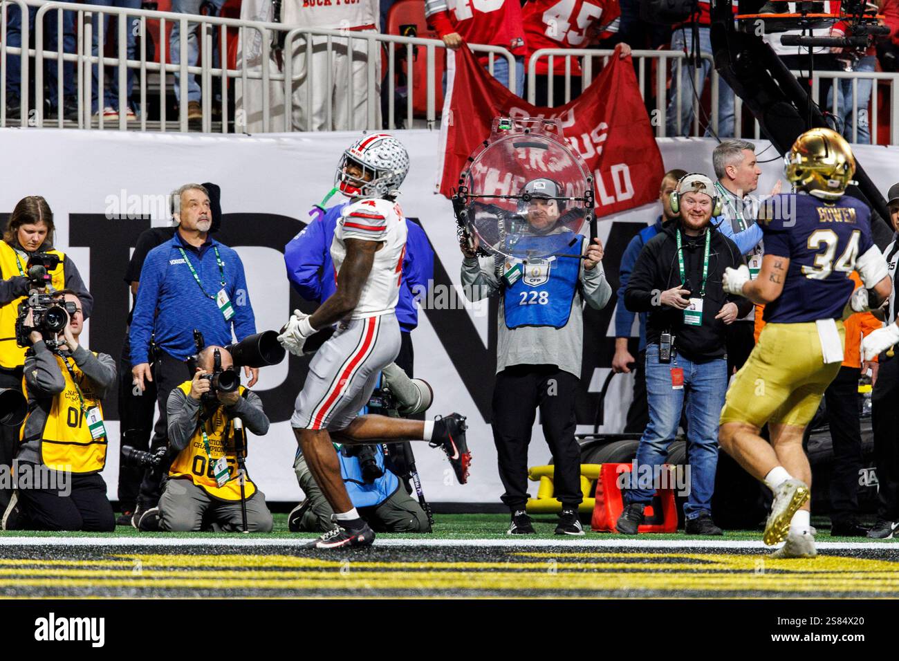 Atlanta, Georgia. 20th Jan, 2025. Ohio State wide receiver Jeremiah ...