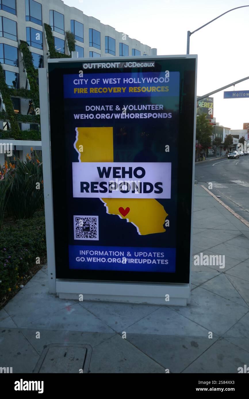 Los Angeles, California, USA 20th January 2025 WEHO Responds Fire ...